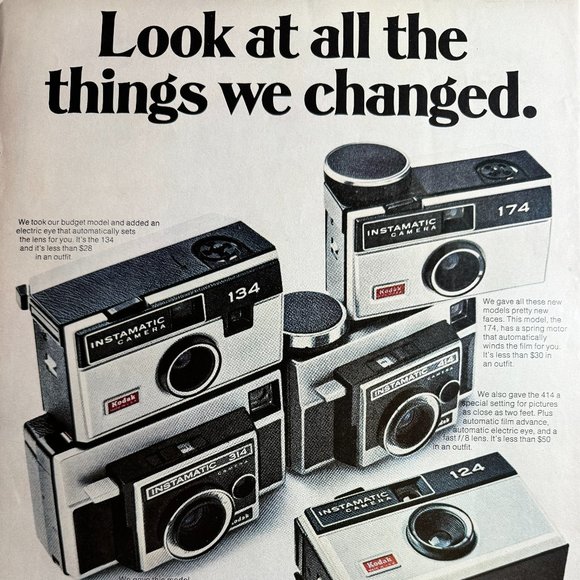 Kodak | Art | Vintage 968 Kodak Print Ad Instamatic Camera Vintage ...